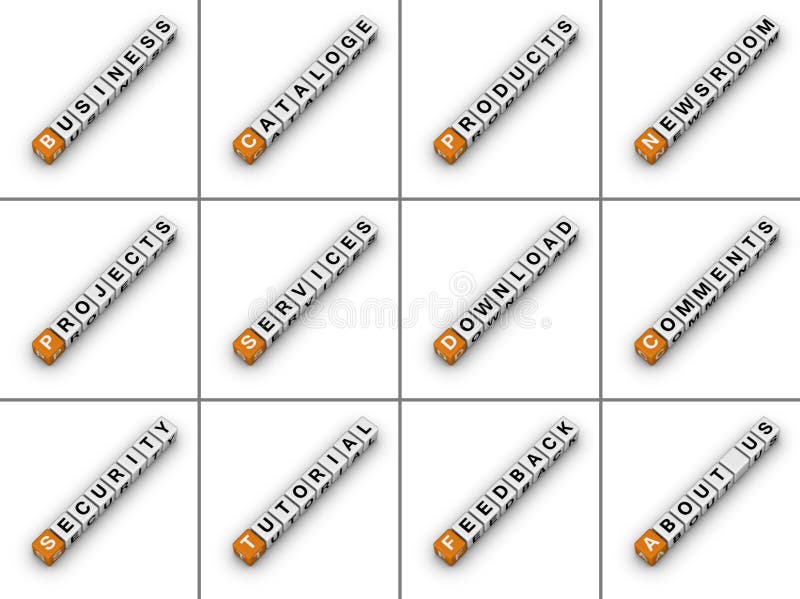 Navigation Tabs Menu Bar Header Top Website Web Site Template Vector ...