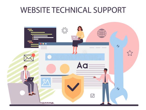 Website Technical Support Concept. Idea of Web Page Diagnostic Stock ...