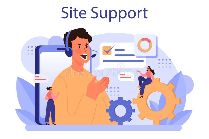 Website Technical Support Concept. Idea of Web Page Diagnostic Stock ...