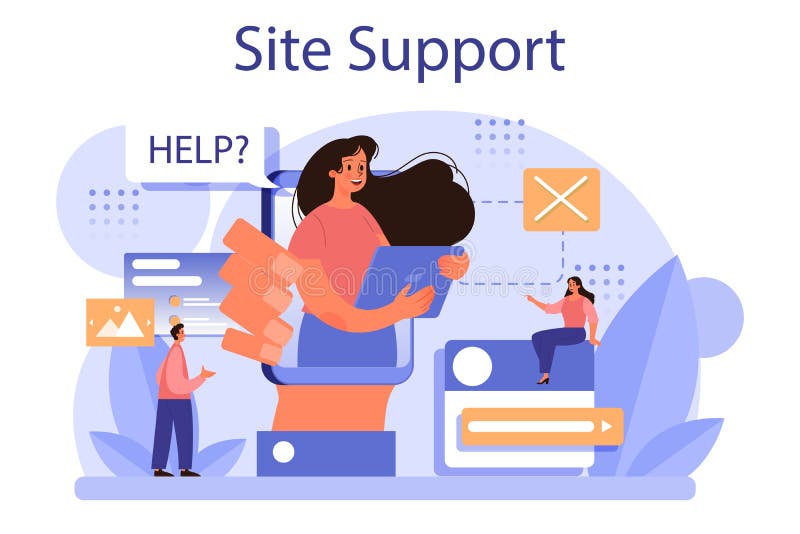 Website Technical Support Concept. Idea of Web Page Diagnostic Stock ...