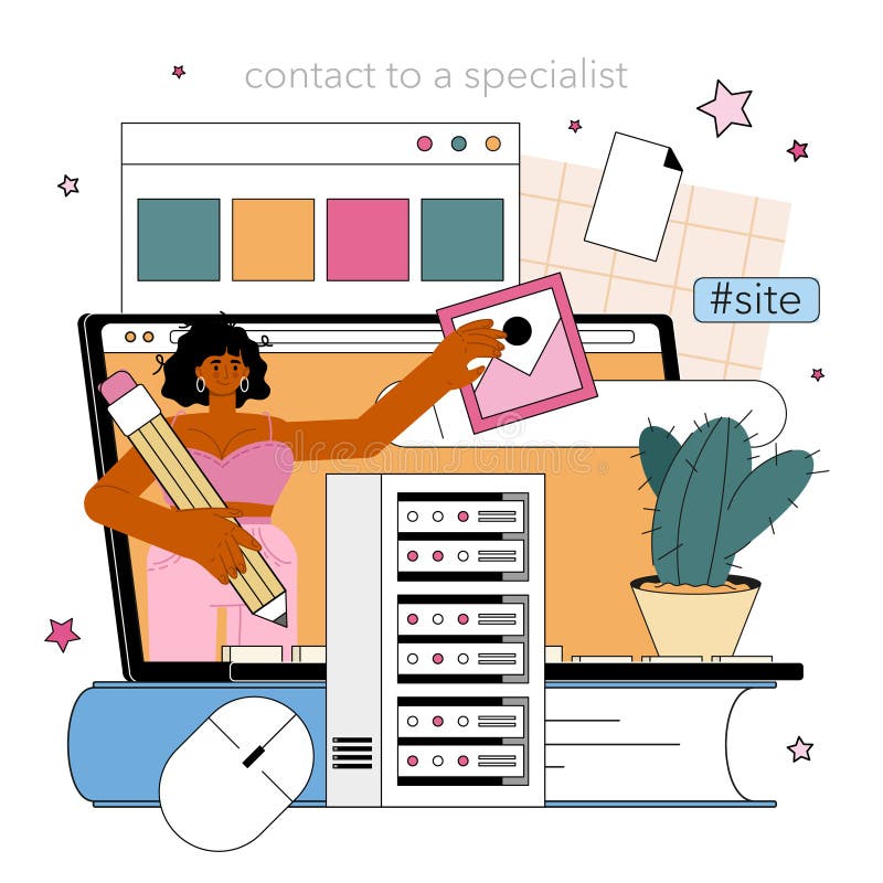 Website Technical Support Online Service or Platform. Web Page Stock Illustration - Illustration ...