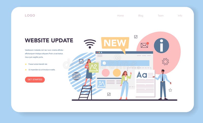 Website Technical Support Web Banner or Landing Page. Idea Stock Vector ...