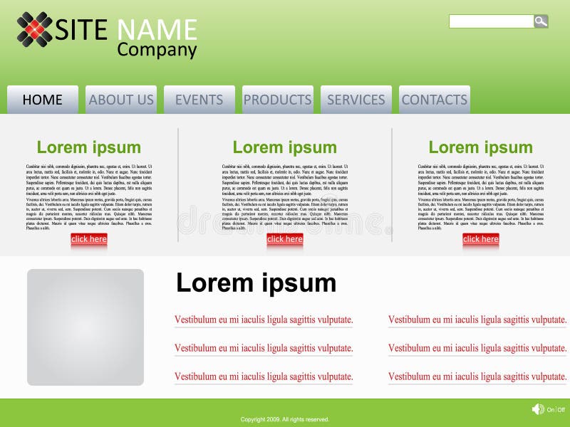 Website template stock vector. Illustration of computer - 10235904