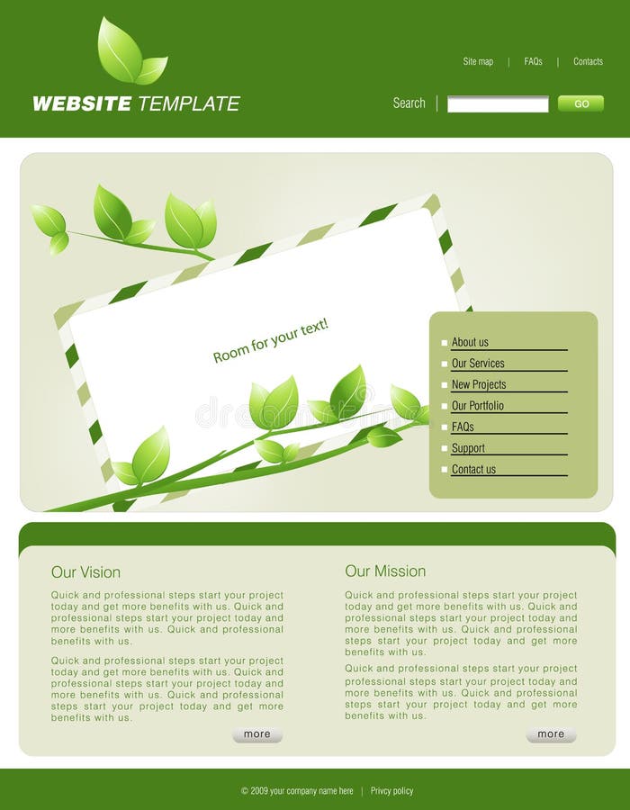 Website template stock vector. Illustration of communication - 15960682