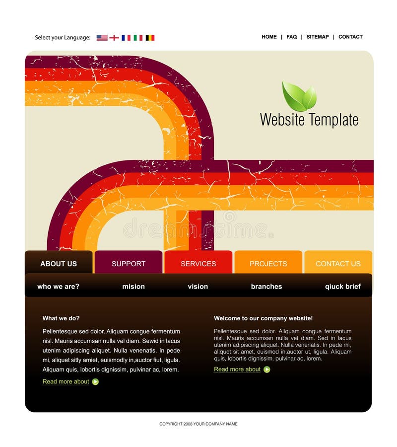 Website template stock vector. Illustration of empty - 15988974