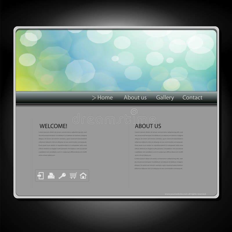 Website design stock vector. Illustration of online, frame - 19489082