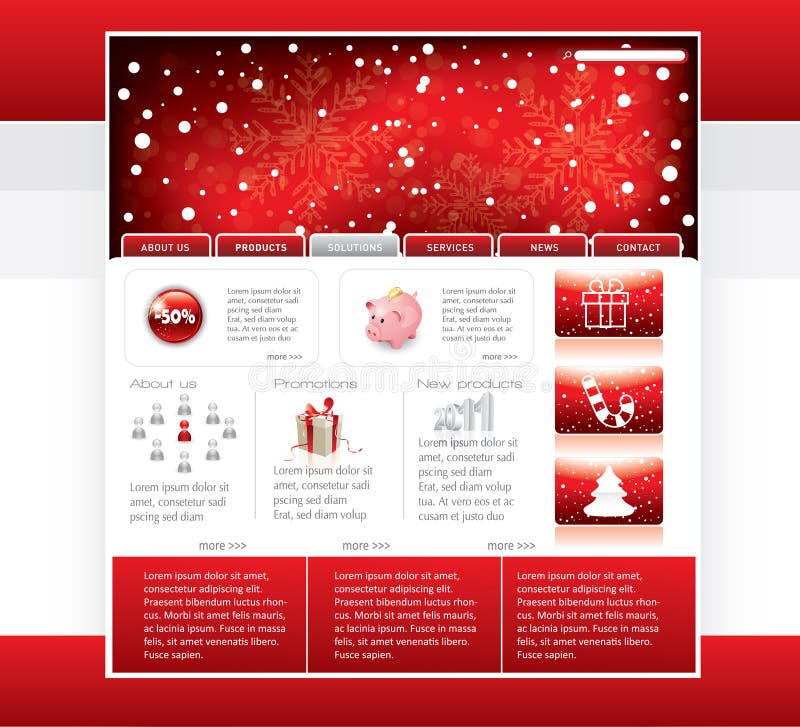 Website template stock vector. Illustration of media - 17221719