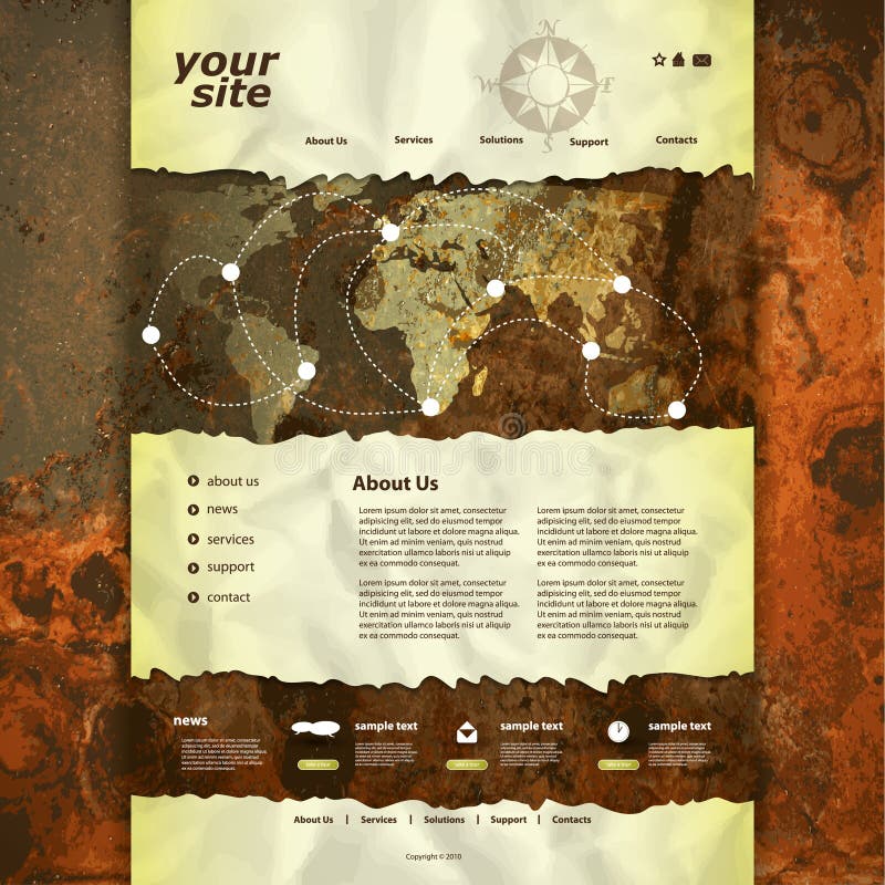 Website Template stock vector. Illustration of connection - 25791287