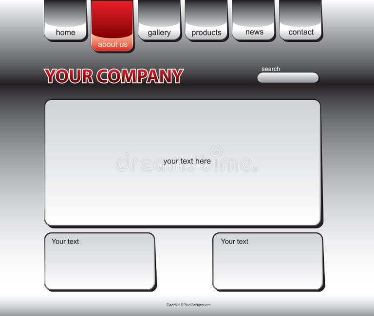 Glossy Metallic Website Template Stock Illustrations – 6,738 Glossy ...