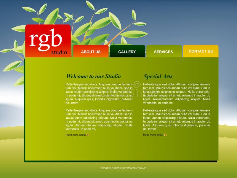 Website Template stock vector. Illustration of branding - 6728606