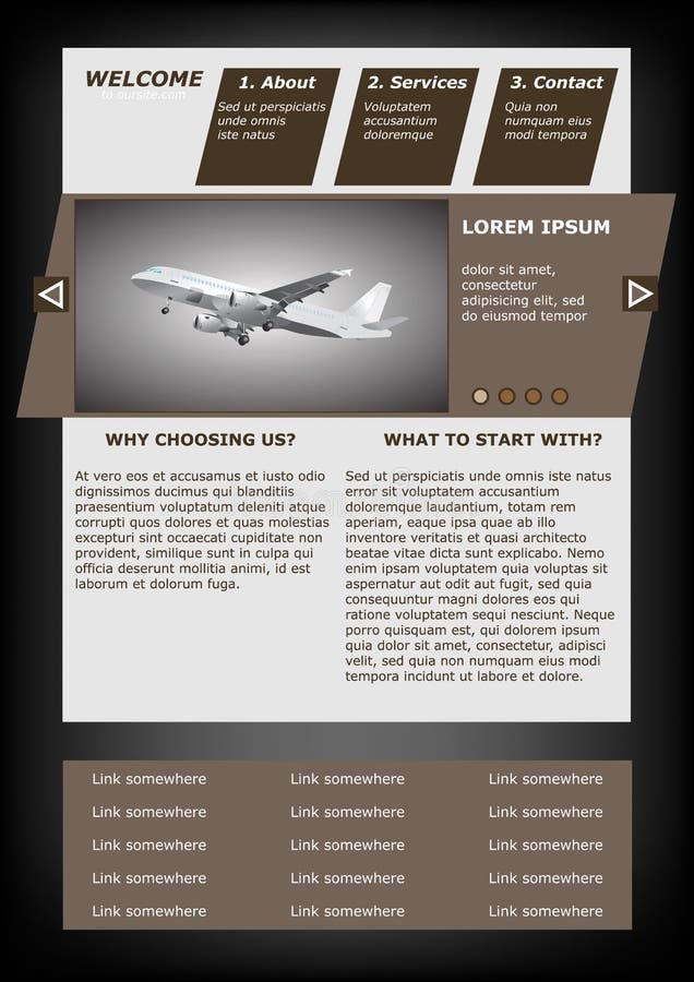 Website template stock vector. Illustration of menu, corporate - 37358164