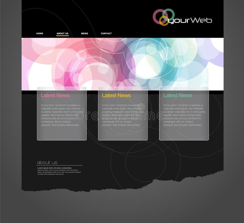 Website template. stock vector. Illustration of label - 54220678