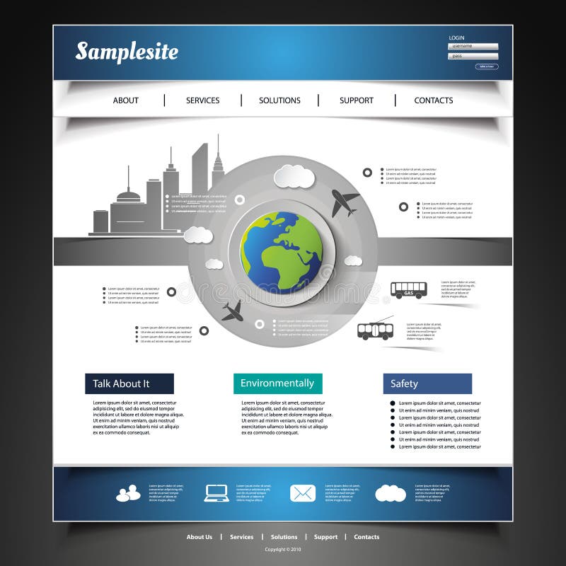 Website Template Vector stock vector. Illustration of idea - 20549389
