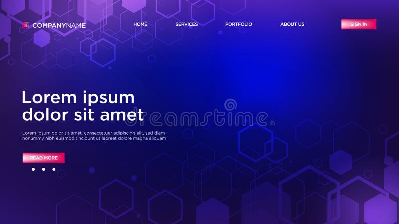 Website Template Design. Abstract Scientific Background with Colorful ...