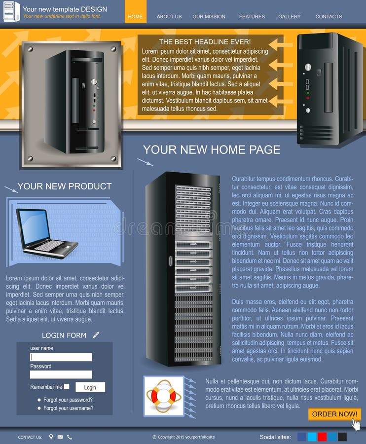 Website template 41 stock vector. Illustration of blog - 40578955