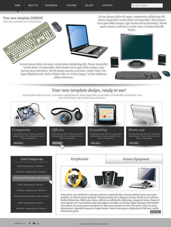 Website template 27 stock vector. Illustration of journal - 39830726