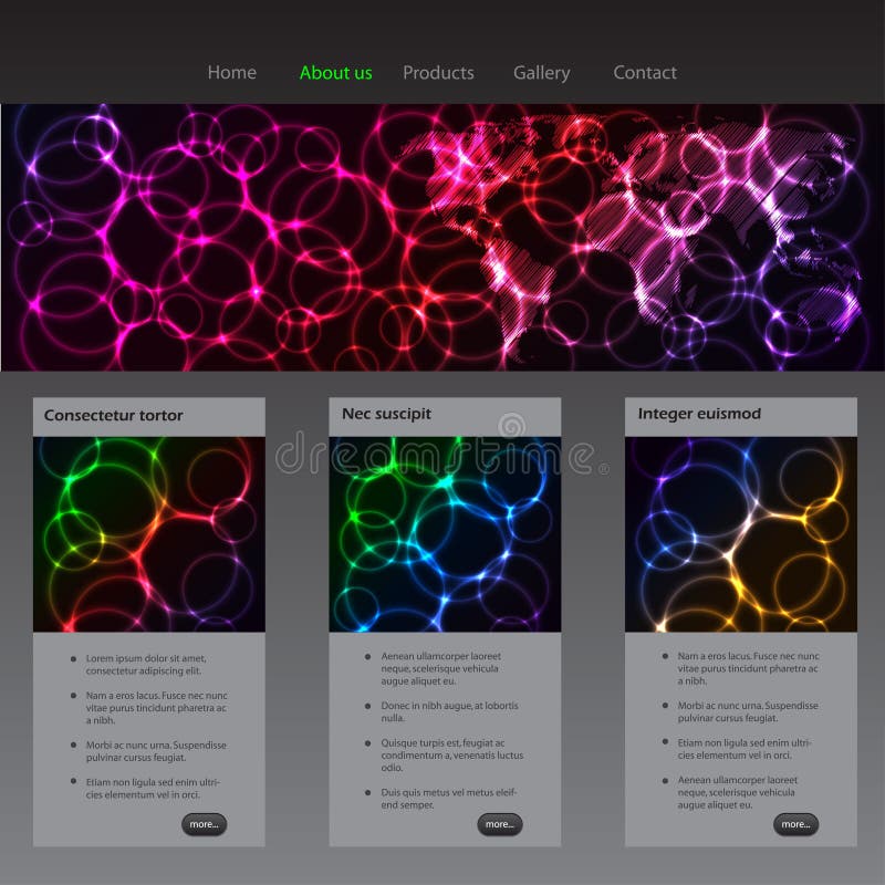 Plasma and Laser Web Template Stock Vector - Illustration of style ...