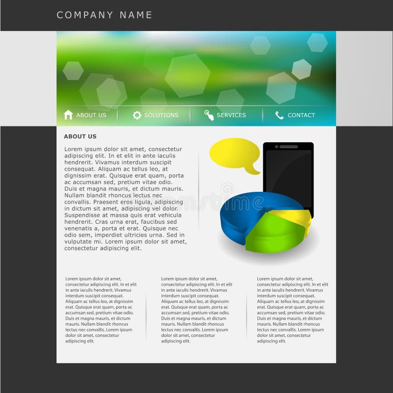 Website template in format stock illustration. Illustration of glossy ...