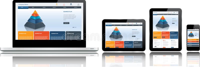 Website template design stock vector. Illustration of homepage - 34949032