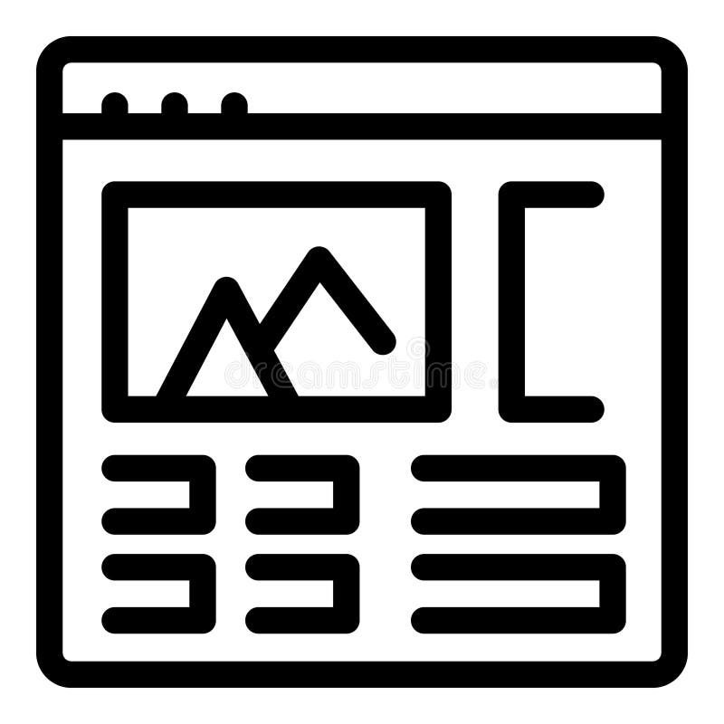 Website Template Showing Image and Text Boxes for User Interface Design ...