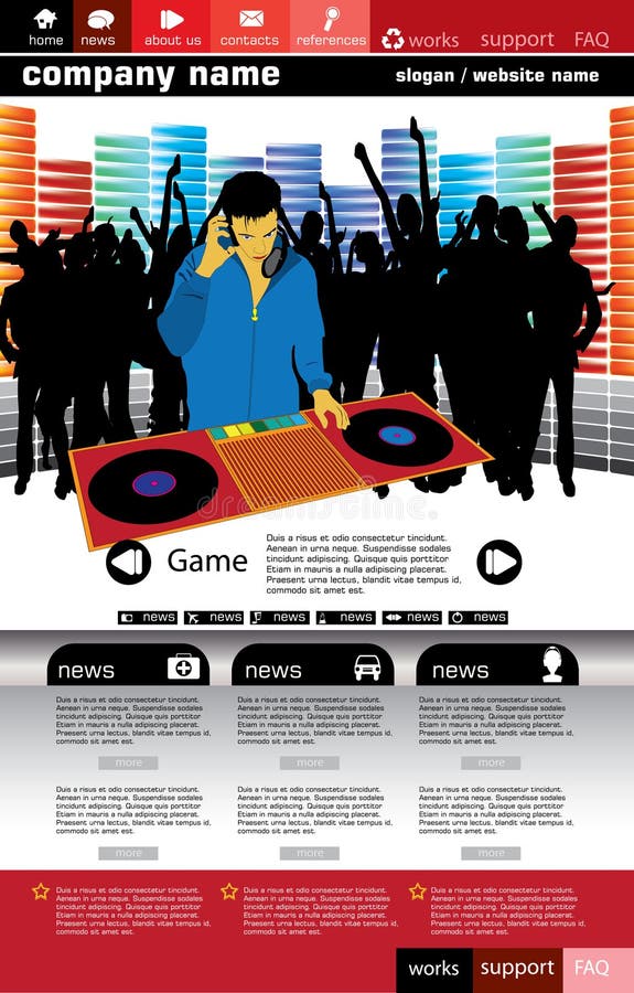 Website Template Vector stock vector. Illustration of editable - 15296574 Website Template Vector stock vector. Illustration of editable - 15296574