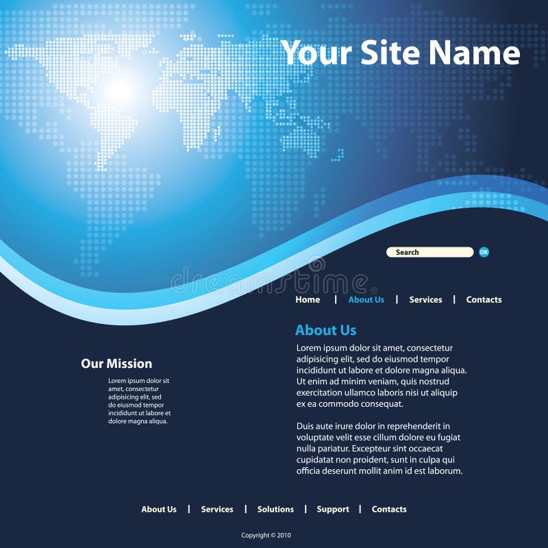 Website Template Vector stock vector. Illustration of page - 20549342