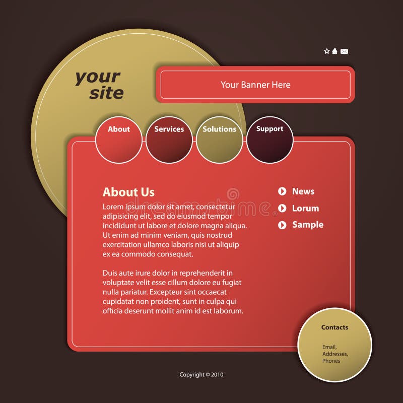 Website Template Vector stock vector. Illustration of modern - 24069519