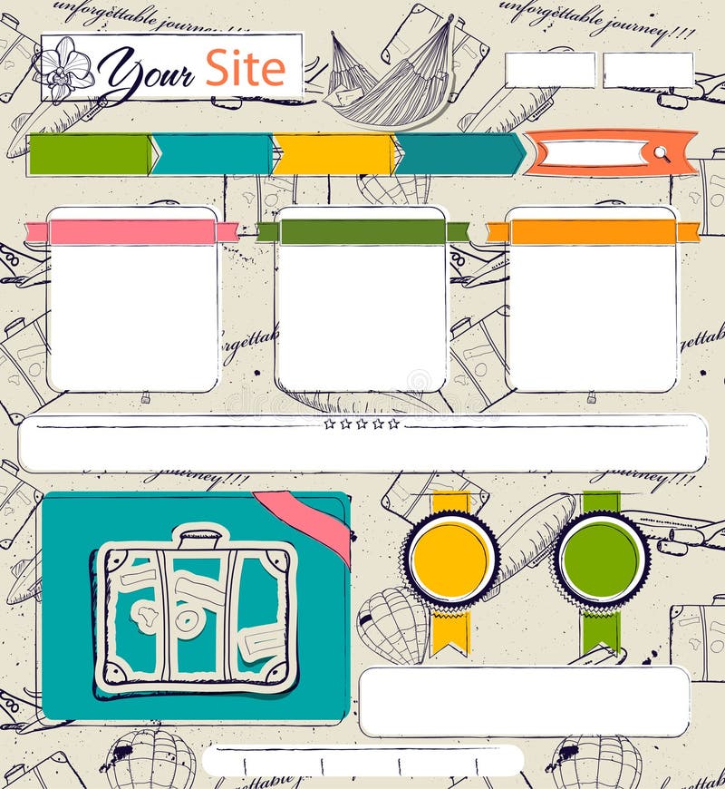 Website Template Design Menu Navigation Elements with Icons Set. Stock ... Website Template Design Menu Navigation Elements with Icons Set. Stock ...
