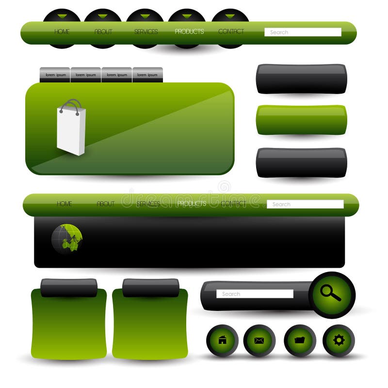 Website Templete.Vecotor.Eps10 Stock Vector - Illustration of homepage ...