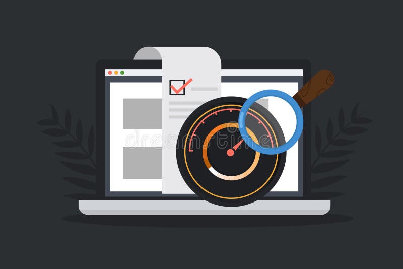 Website Testing Website Optimization Software Testing Flat Vector Concept Stock Vector