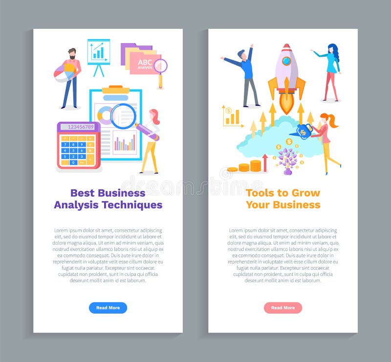 Tool To Grow Business, Analysis Techniques Set Stock Vector ...