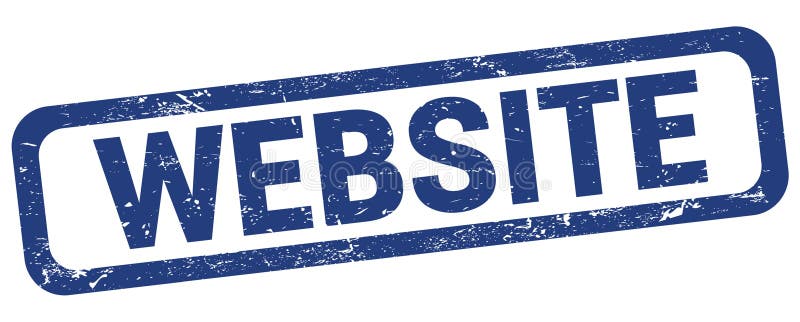 WEBSITE Text Written on Blue Rectangle Stamp Stock Illustration ...