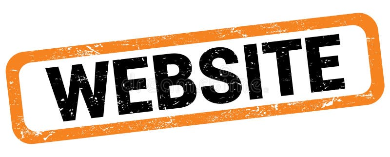 WEBSITE Text Written on Orange-black Rectangle Stamp Stock Photo ...
