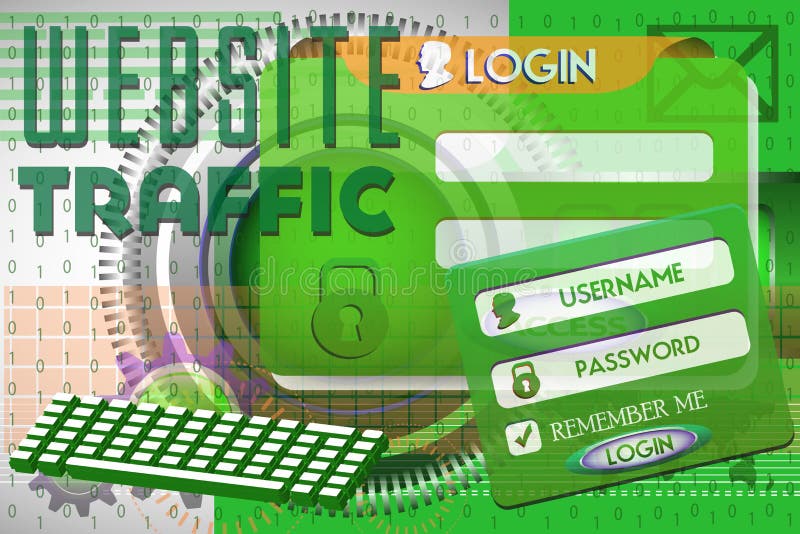 Website traffic icon stock vector. Illustration of design - 34567678