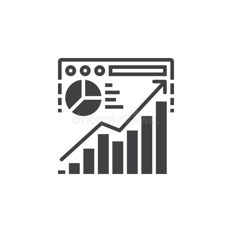 Website Traffic Analysis Icon Vector, Filled Flat Sign, Solid Pi Stock ...