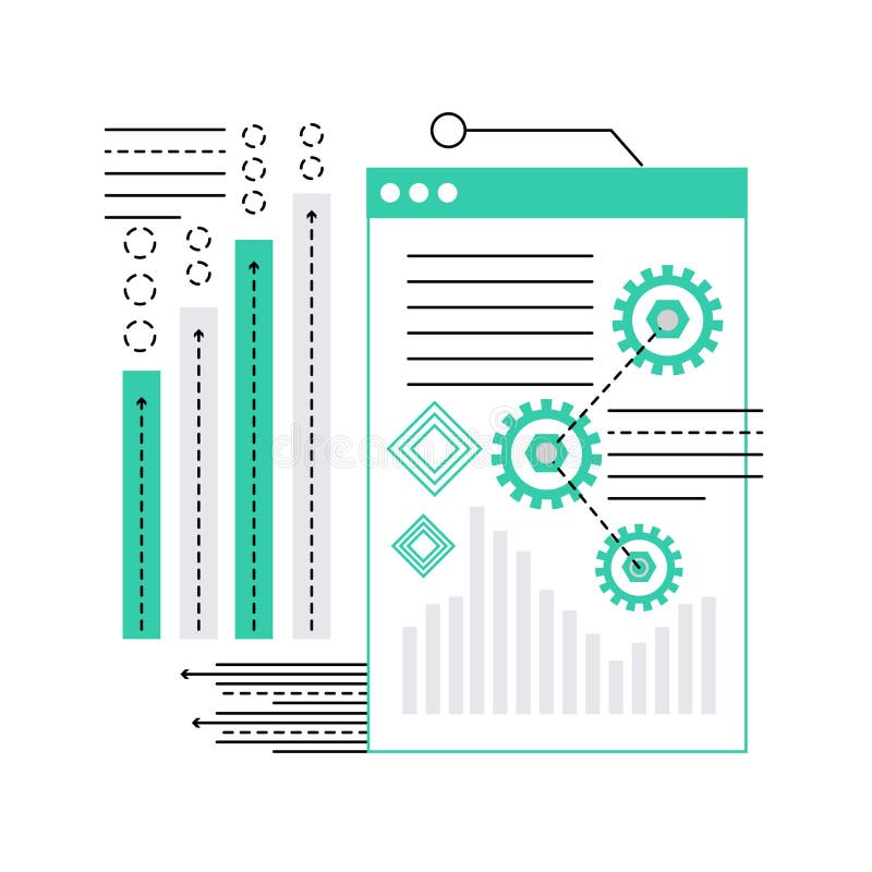 Website traffic analysis stock illustration. Illustration of digital ...