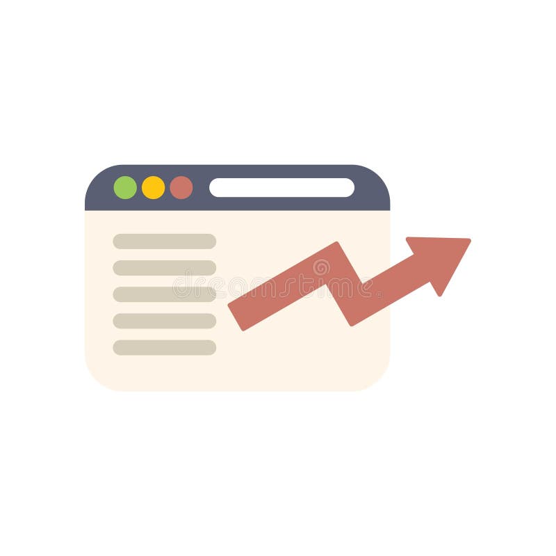 Website Traffic Growing Up Shown by Chart Going Up Stock Vector ...