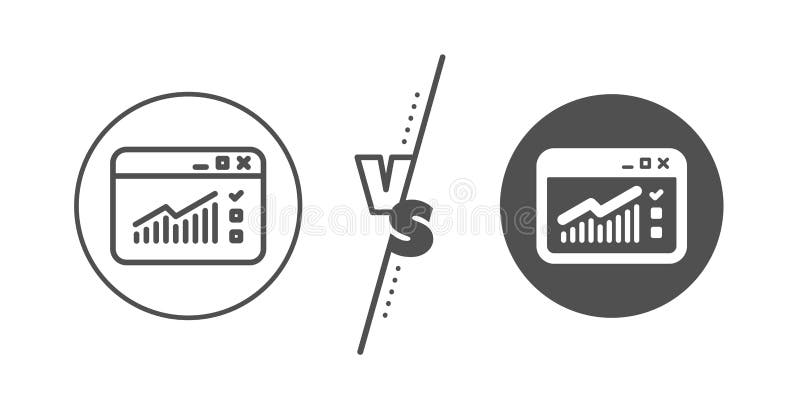Website Traffic Line Icon. Report Chart Sign. Vector Stock Vector ...