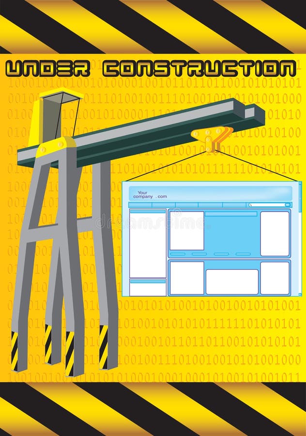 Website Under Construction Sign in White Background Stock Vector ...