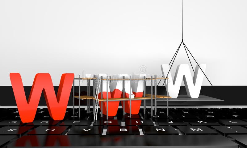 Website under construction stock illustration. Illustration of page ...