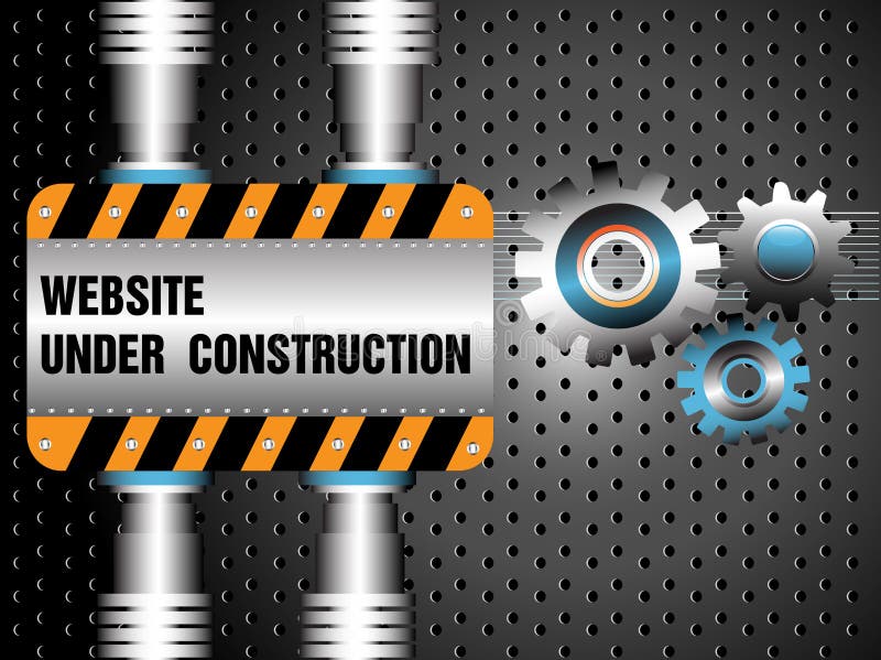 Website Under Construction Sign Stock Vector - Illustration of ...
