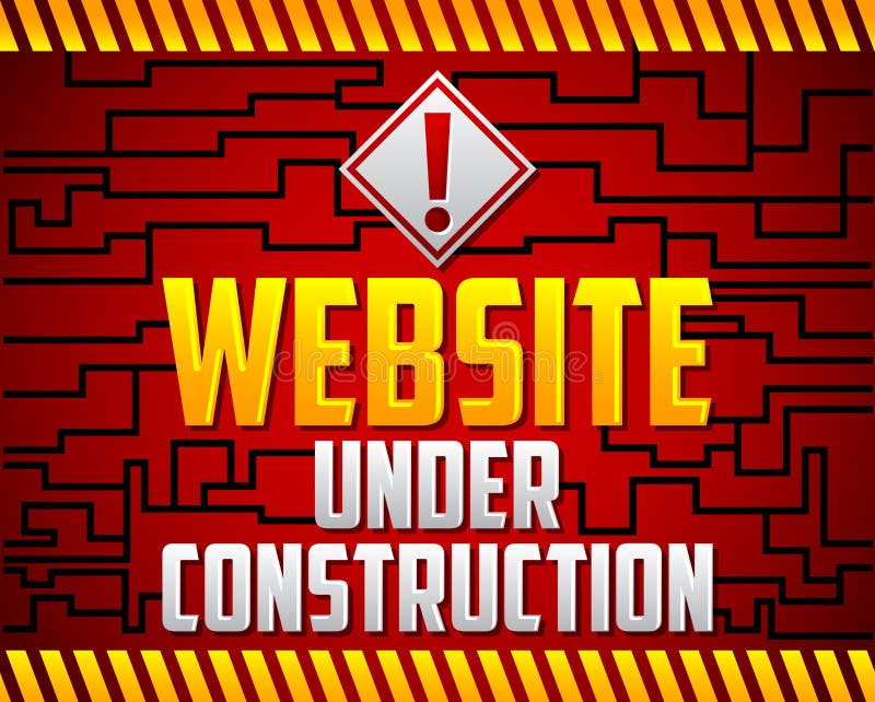 Website Under Construction Vector Announcement Banner Illustration ...