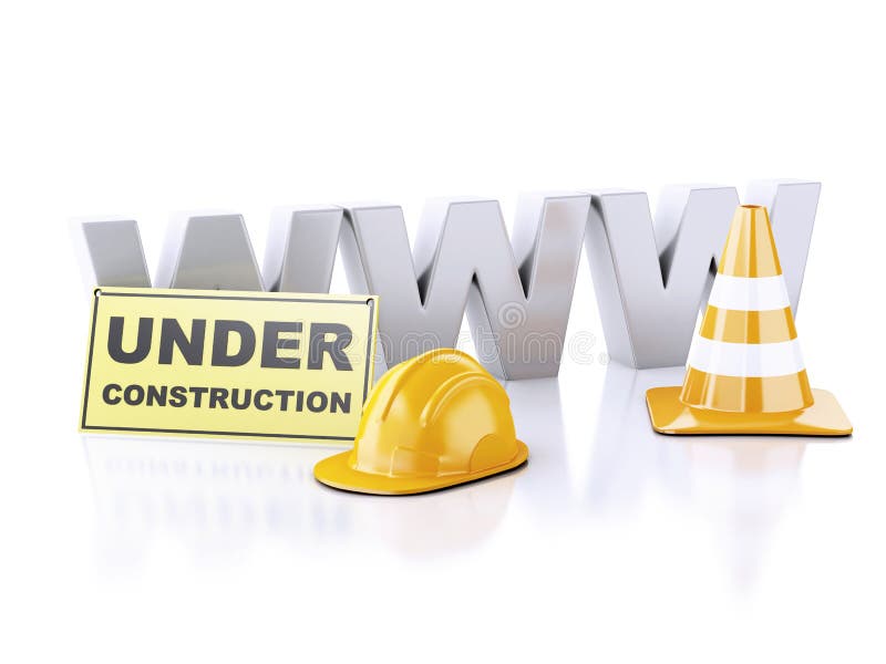 Website Under Construction Concept. 3d Illustration Stock Illustration ...