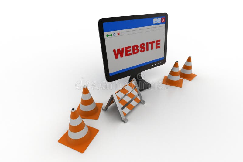 Website Under Construction Concept Stock Illustration - Illustration of ...