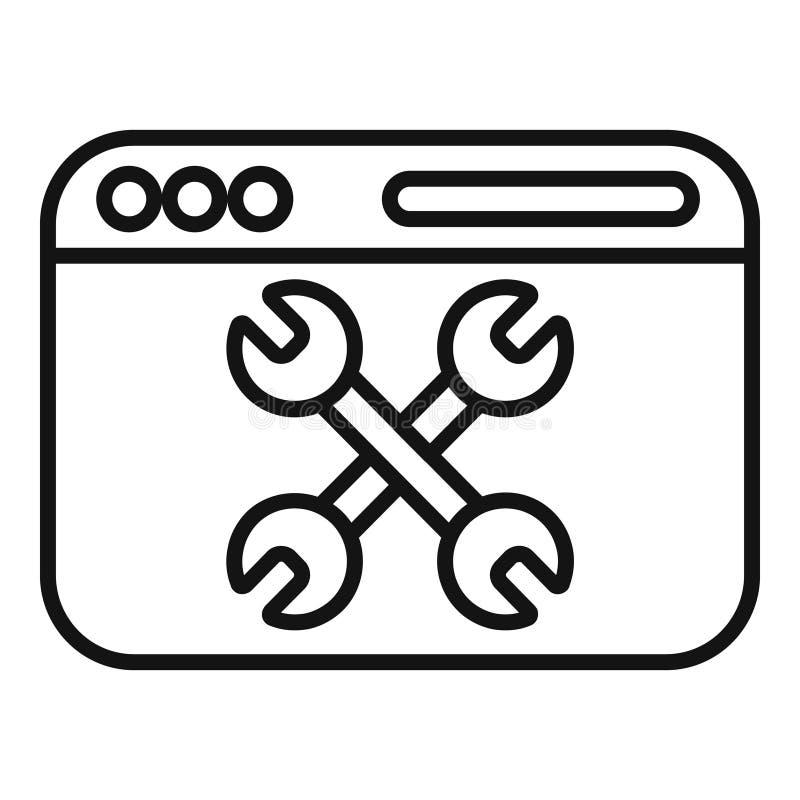 Website Under Construction with Crossed Wrenches Symbolising ...