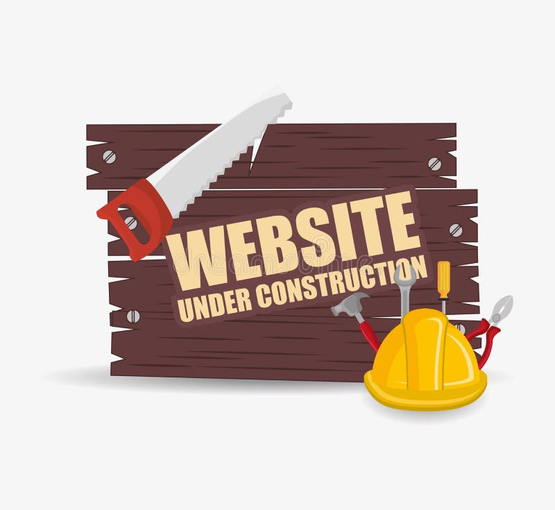 Website Under Construction Sign in White Background Stock Vector ...