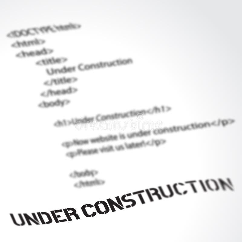 Website Under Construction Design Template Stock Vector - Illustration ...