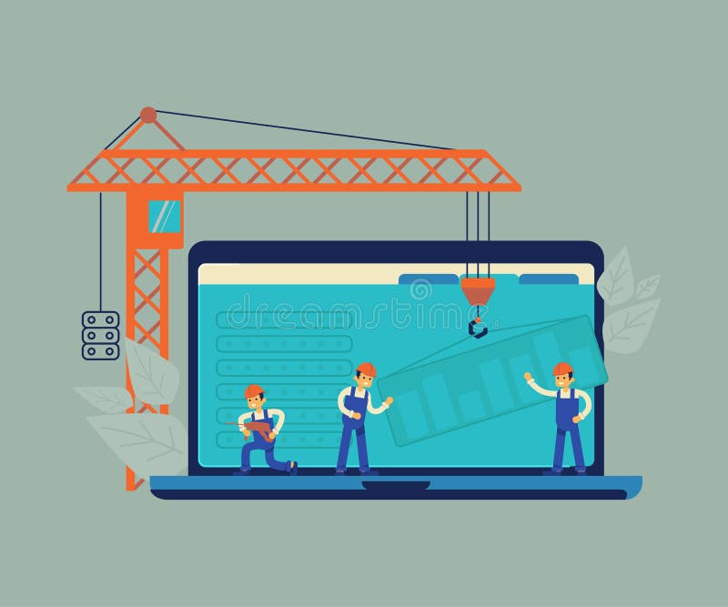 Website Under Construction and Development Concept Background Stock ...