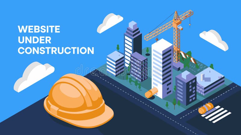 Website Under Construction Isometric Landing Page Stock Vector ...