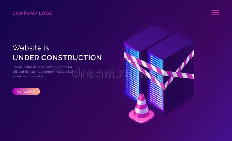 Website Under Construction, Maintenance Work Error Stock Vector ...
